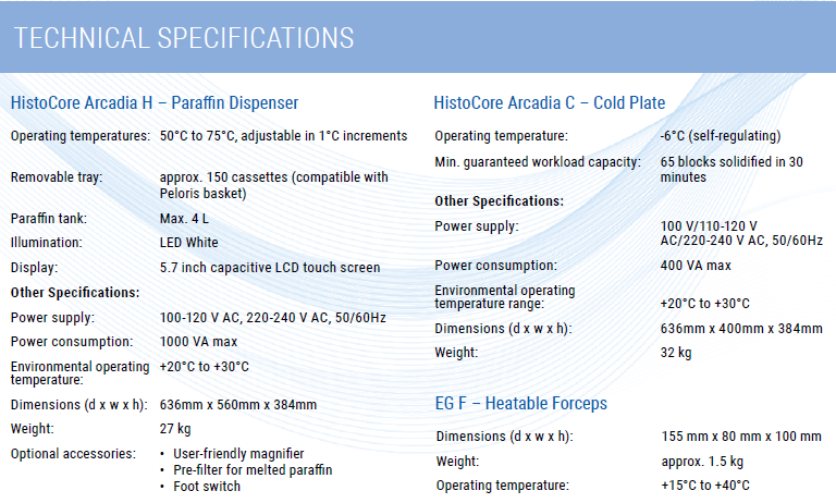 HistoCore Arcadia C - Cold Plate | Biogen Scientific